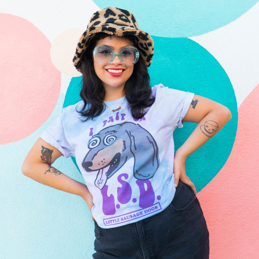 LSD tie-dye tee | dachshund clothing store – bean goods