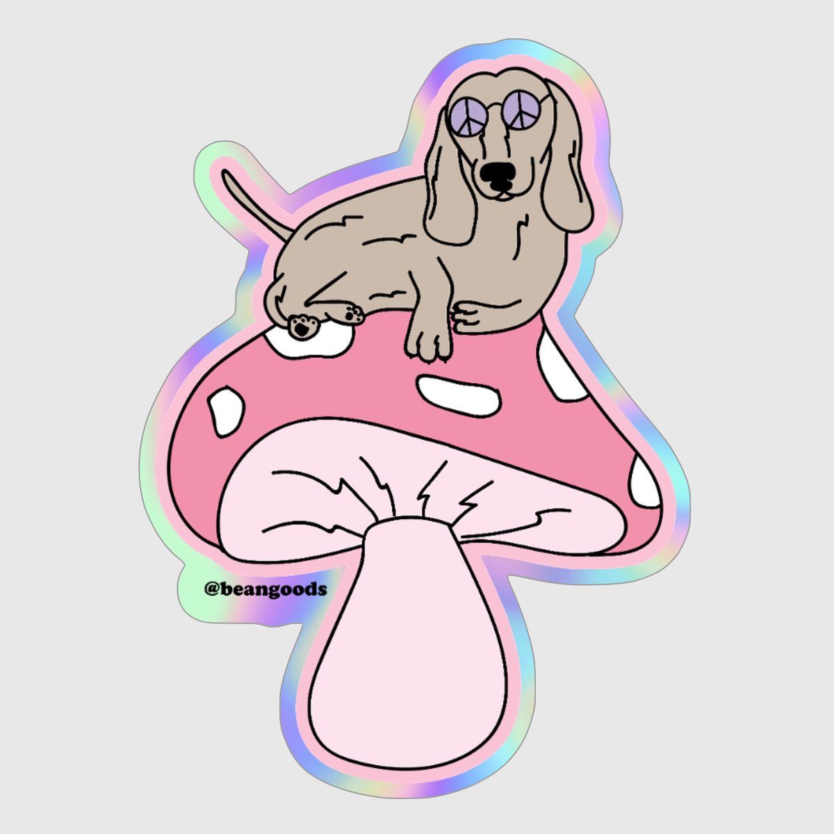 shroom weenie sticker – bean goods